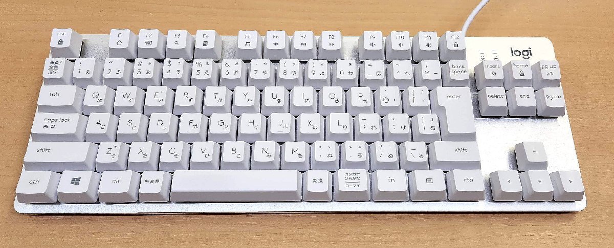 【目立った傷や汚れなし】良品 ロジクール/Logicool TKL MECHANICAL K835 メカニカルキーボード USB有線 オフホワイト/シルバー TTCレッド: K835OWR 赤 ...