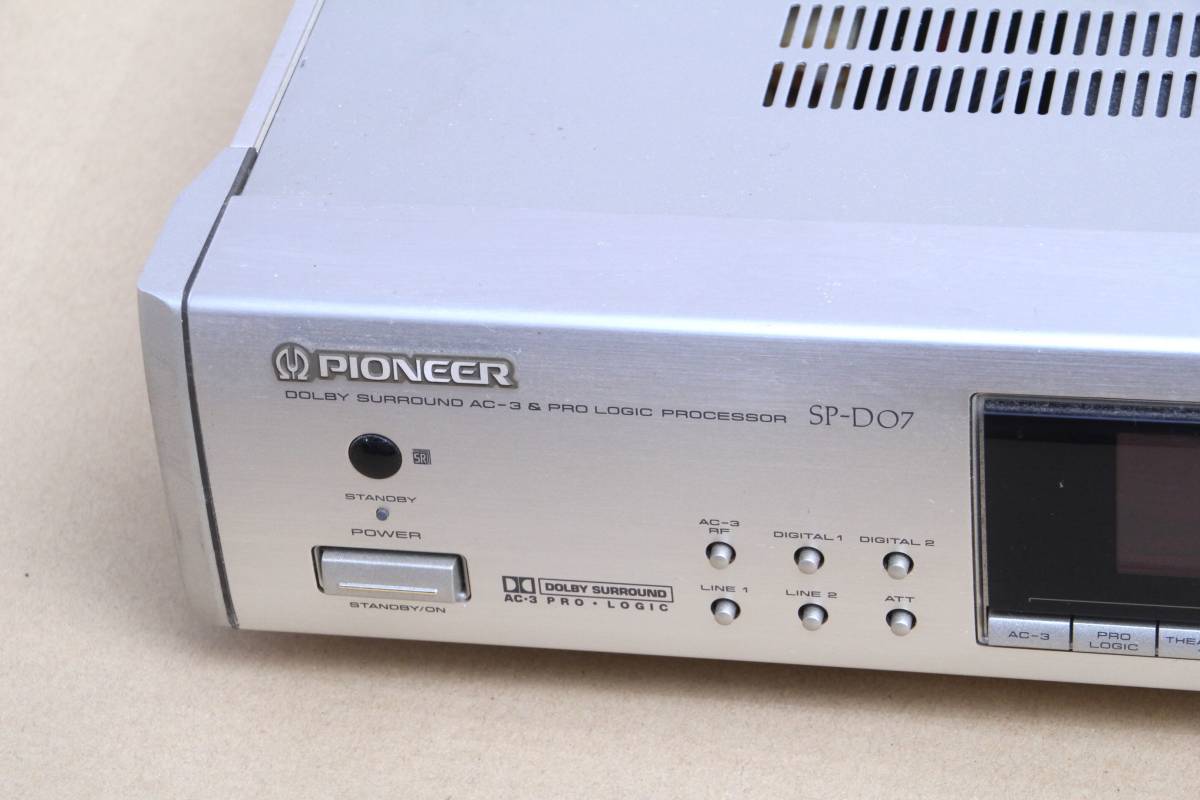【目立った傷や汚れなし】【通電OK】 Pioneer パイオニア ドルビーデジタル＆プロロジックプロセッサー SP-D07 10/19-14の落札情報詳細 - ヤフオク落札価格検索 オークフリー