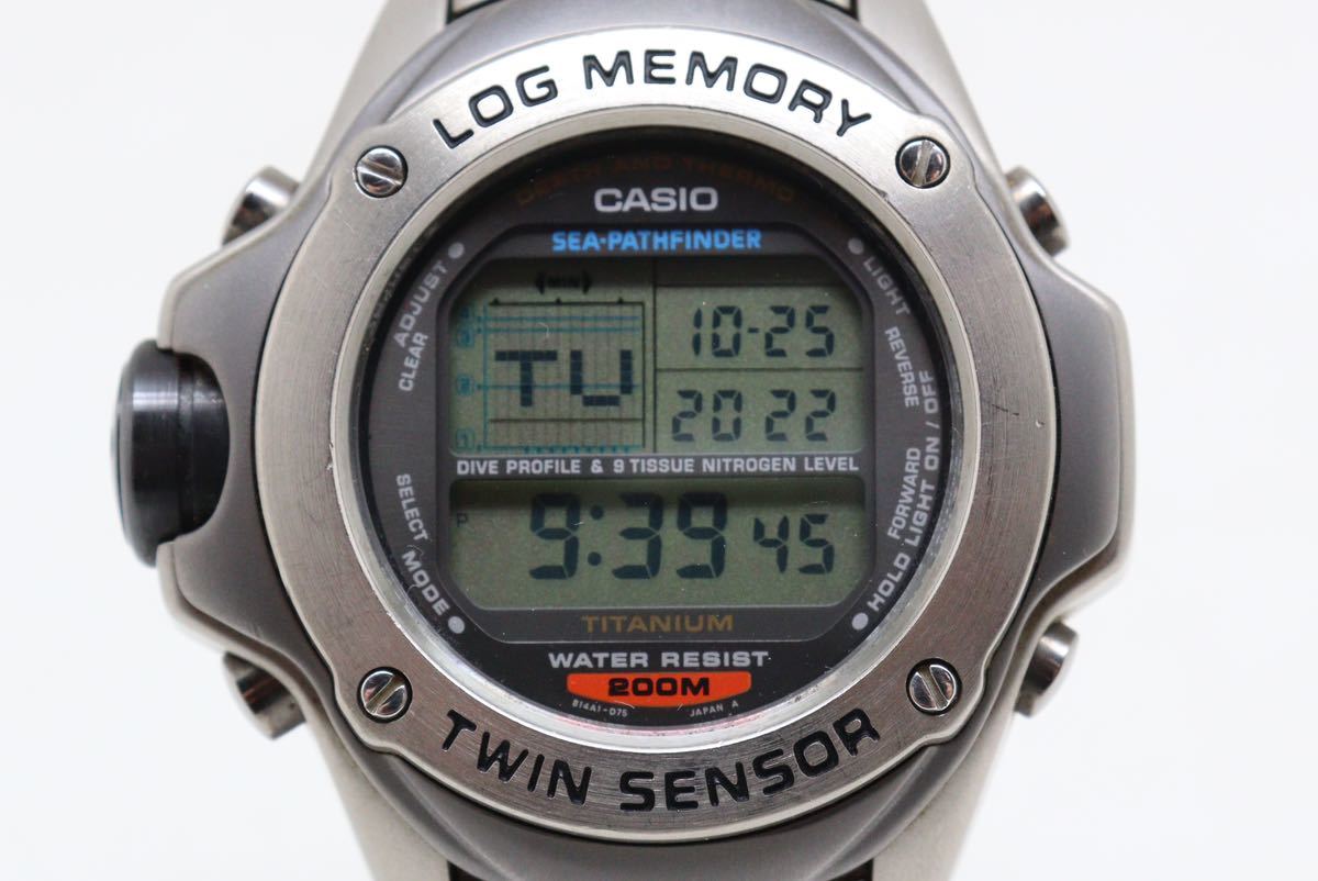 【目立った傷や汚れなし】カシオ/CASIO/SEA-PATHFINDER/潜水王/SPF-100TJ-1JF/LOG MEMORY/TWIN ...