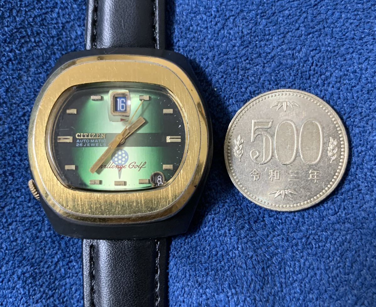 【傷や汚れあり】シチズン チャレンジゴルフ メンズ 腕時計 アンティーク 自動巻 citizen challenge golf antique ...