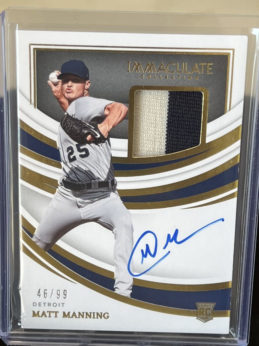 【未使用に近い】2022 immaculate Matt Manning /99 RPA RC Rookie Patch Auto On-card Panini Baseballの落札情報詳細 ...