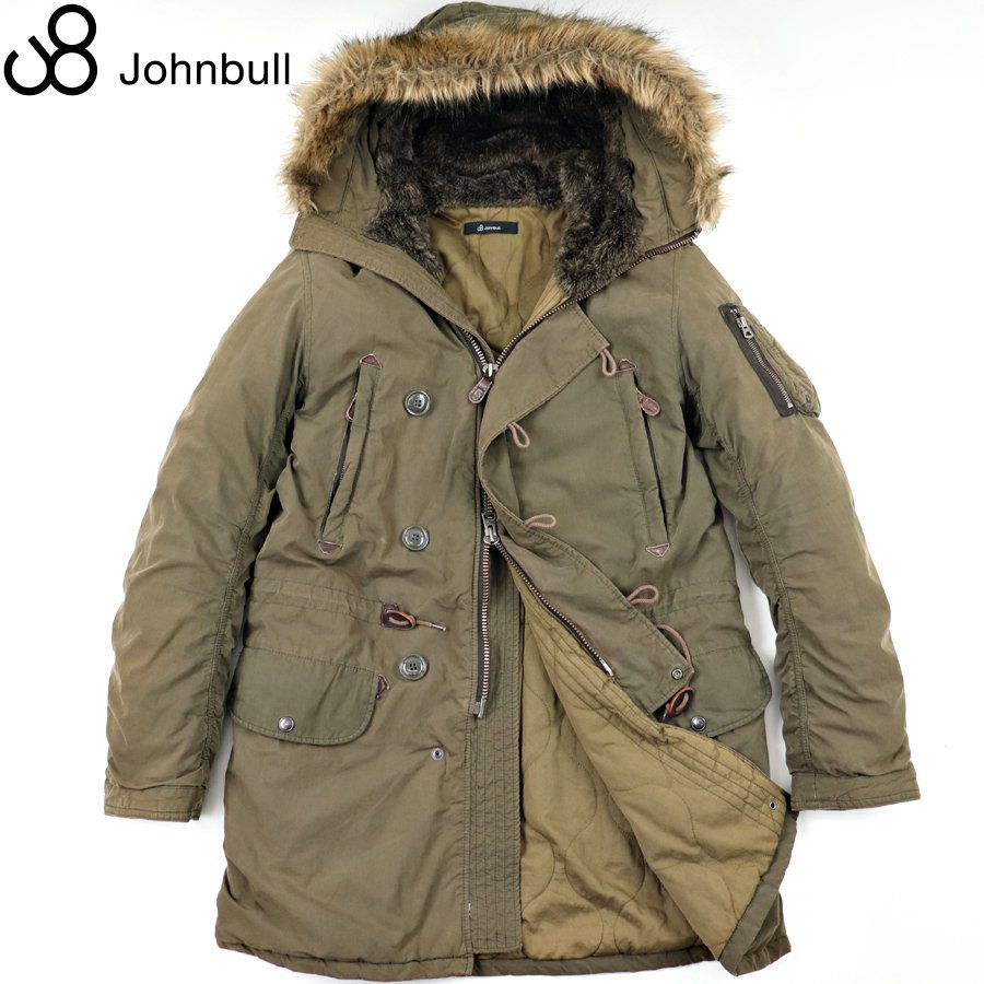 【やや傷や汚れあり】相場価格￥35,000- 美品 JOHNBULL ジョンブル コットン TYPE N-3B ミリタリー モッズコート カーキ M ファー付 中綿入り パーカ -の落札情報 ...