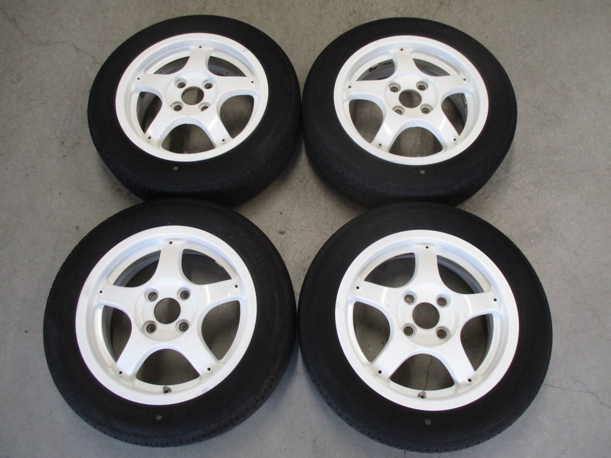 RAYS レイズ ガルシア CAL-CHOPPY キャルチョッピー 白 15インチ 6.5J +30 PCD100 4H bB コンパクトカー ...