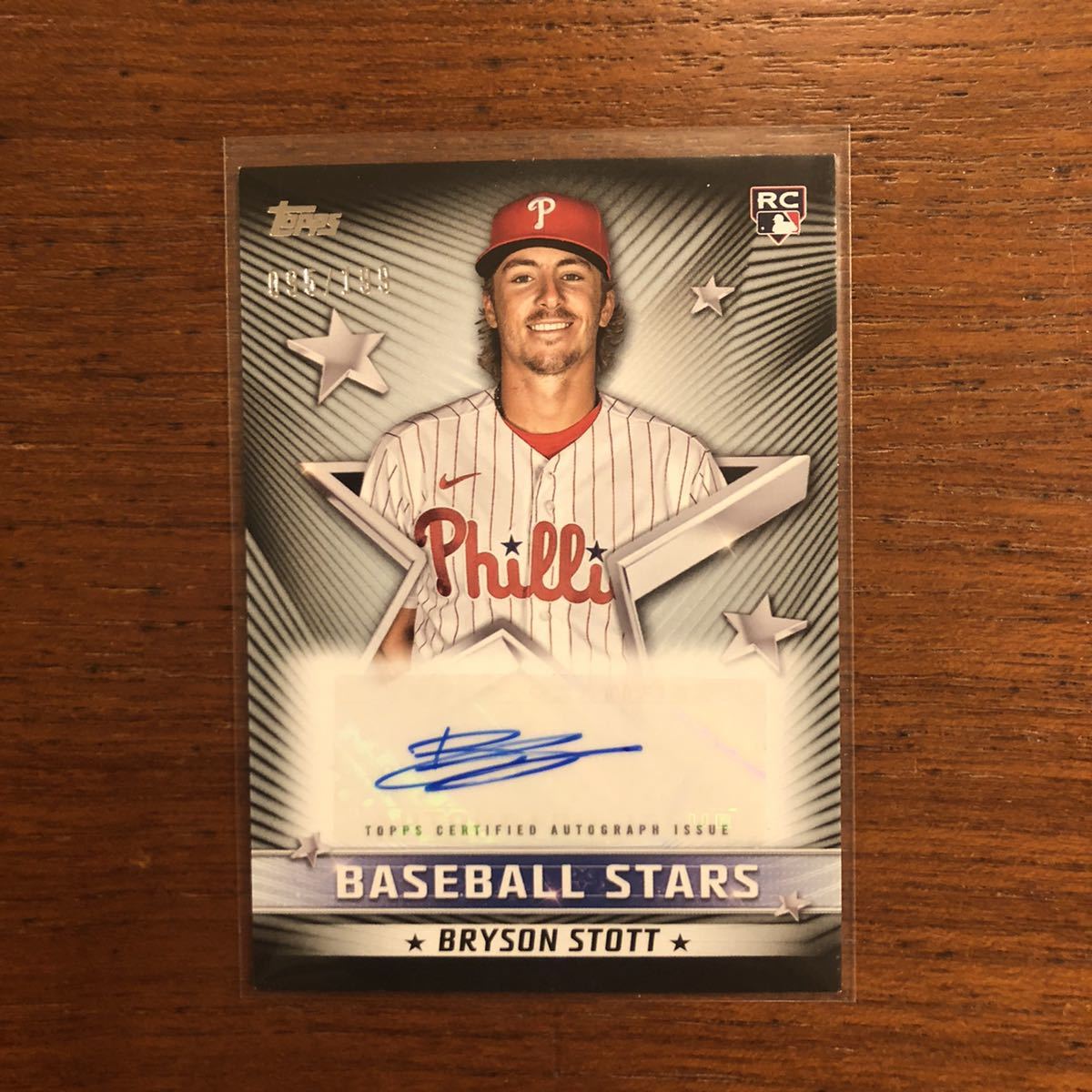 【目立った傷や汚れなし】2022 Topps Update Baseball Bryson Stott Stars Autographed ...
