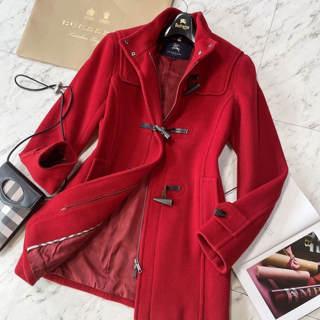【目立った傷や汚れなし】新品同様BURBERRY LONDON ★ダッフルコート★光沢感【大人のレッド】 参考価格14万 バーバリーコート クリーニング済 レディース 40 の落札情報詳細 ...