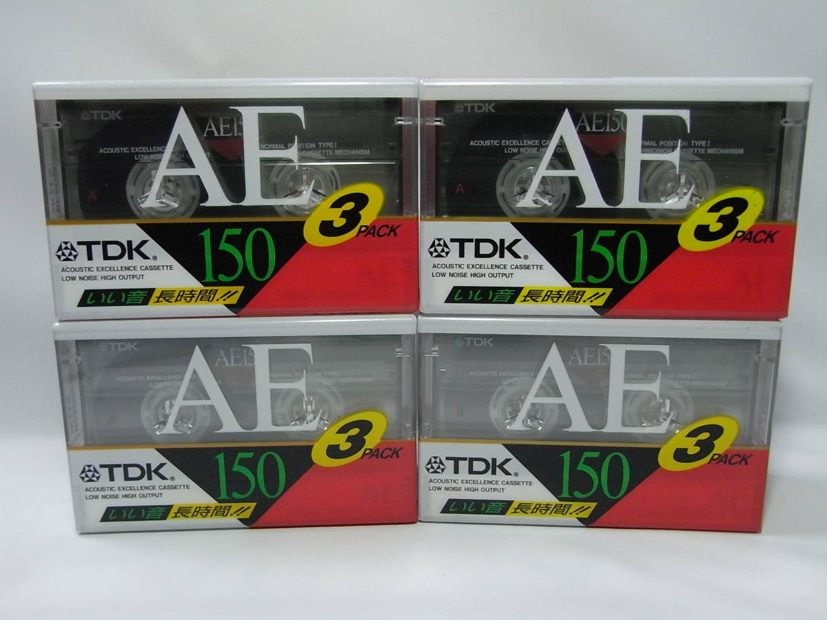 【未使用】新品、未開封 まとめて12巻セット 日本製 送料520円より 150分 カセットテープ TDK AE150 3パック×4セット ...