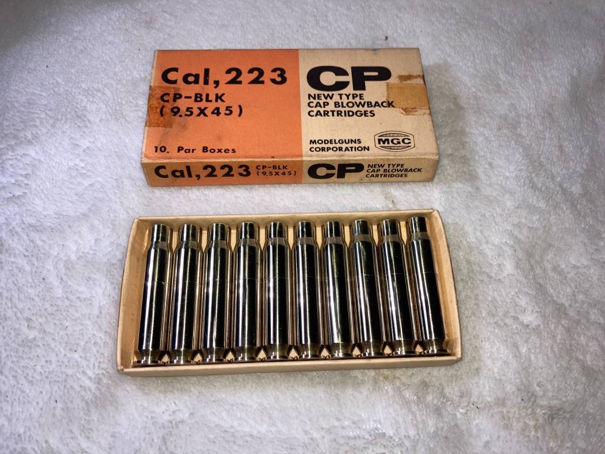 【やや傷や汚れあり】MGC モデルガン cal.223 9.5×45.0mm CPカートリッジ 未発火 10発 箱入の落札情報詳細 - ヤフオク落札価格検索 オークフリー