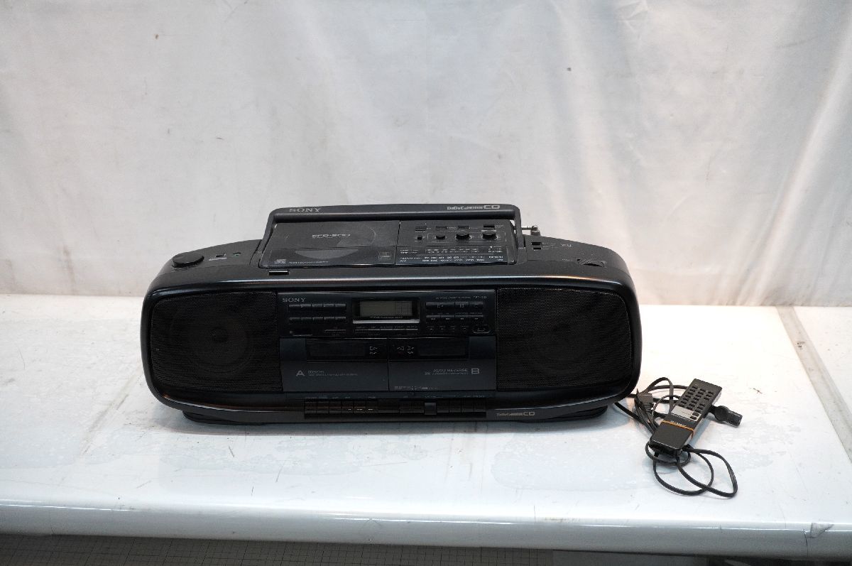【傷や汚れあり】12-67 SONY ソニー DoDeCaHORN CD ドデカホーン CDラジカセ ラジオカセットレコーダー リモコン ...