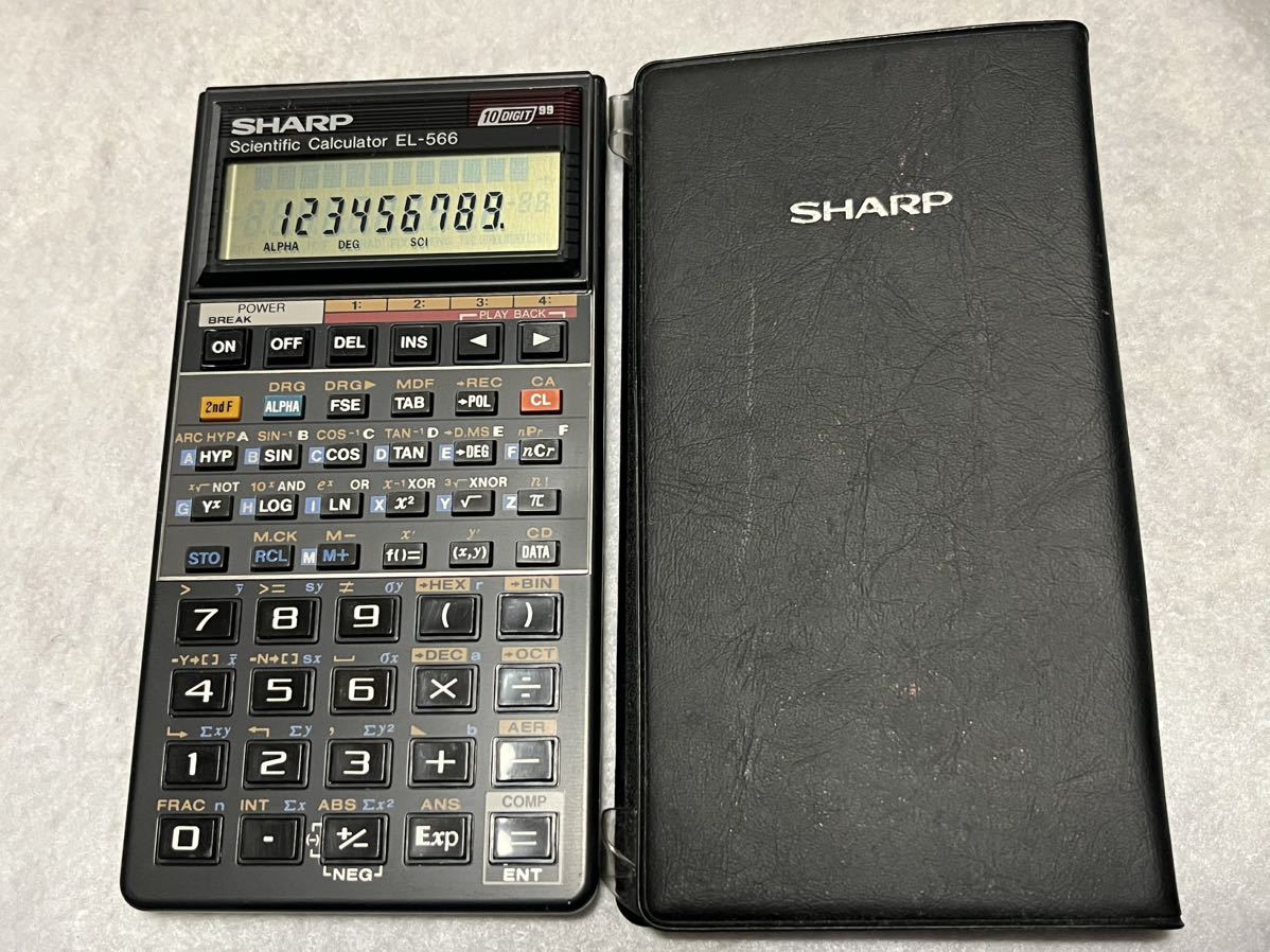 【やや傷や汚れあり】SHARP 関数電卓 EL-566 ピタゴラス シャープ 新品電池交換済み 通電可 中古の落札情報詳細 - ヤフオク落札価格検索 オークフリー
