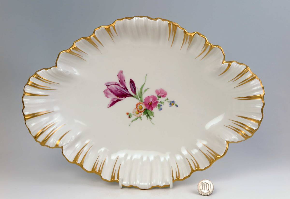 【目立った傷や汚れなし】 KPM 豪華金彩・花絵 SQ 特 大 皿 ＝ (1級品) の落札情報詳細 - ヤフオク落札価格検索 オークフリー