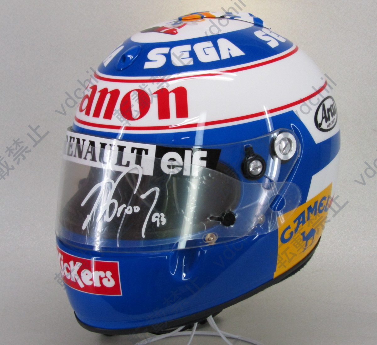 【目立った傷や汚れなし】アラン・プロスト レプリカヘルメット 93年仕様 ウィリアムズ F1 Arai GP-3K Alain Prost ...