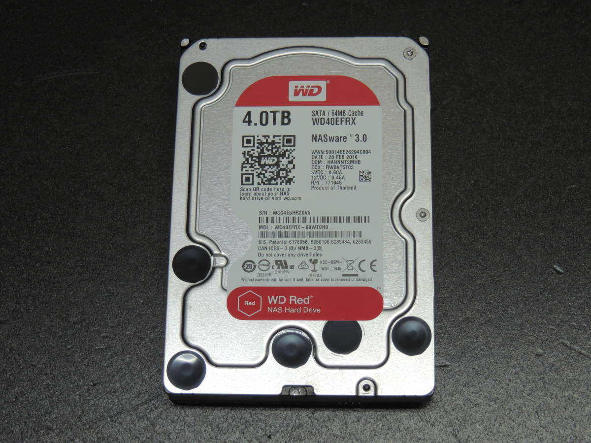 【傷や汚れあり】【検品済み(使用503時間)】WD 4TB HDD WD40EFRX 管理:o-48 の落札情報詳細| ヤフオク落札価格情報 ...