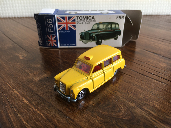 【やや傷や汚れあり】トミカ 日本製 F56 オースティン タクシーキャブ イギリス車 青箱 外国車シリーズ トミー TOMY TOMICA ...