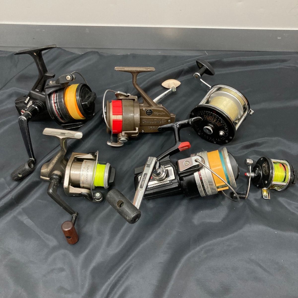 【傷や汚れあり】N126-O15-2111 リール 6点まとめ オリムピック チャレンジャー160 ファイター300/ダイワ ST-3000DX コロネット10 2000B/シマノ ...
