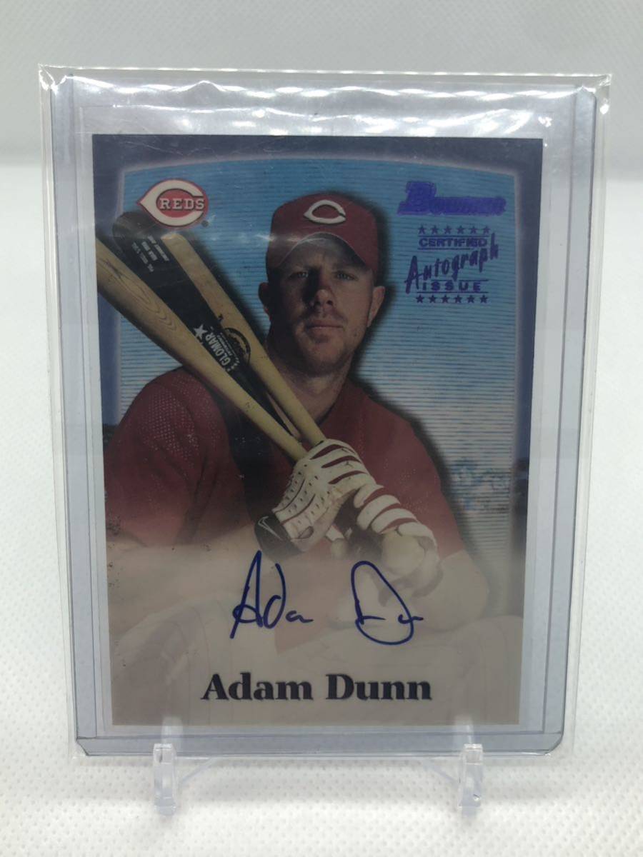 【やや傷や汚れあり】Adam Dunn 2枚セット2000 Bowman Auto / 2003 Donruss Elite Career ...