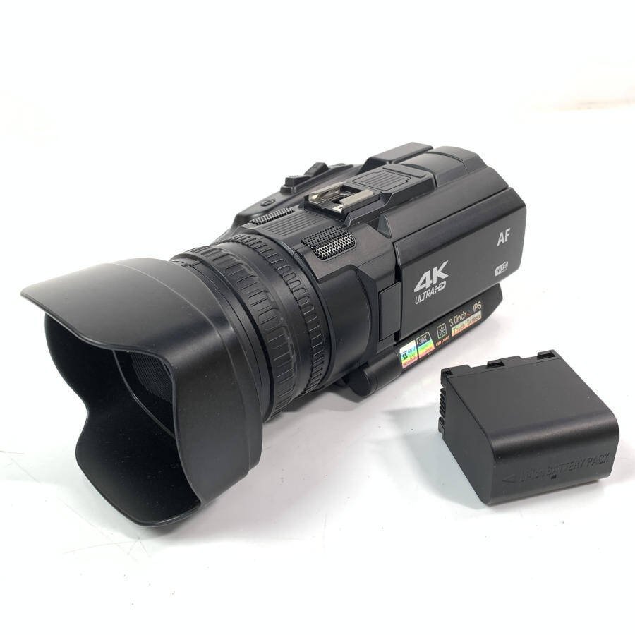 【やや傷や汚れあり】DVC 4K ULTRA HD AF デジタルビデオカメラ レンズ:1：2.0/7.62mm バッテリー/フード付き 現状 ...