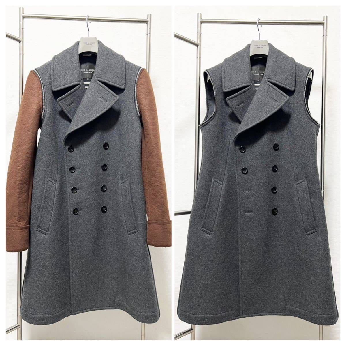 【目立った傷や汚れなし】希少 2022 - 23 aw COMME des GARCONS HOMME PLUS 2way ピーコート ...