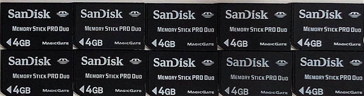 【目立った傷や汚れなし】F0200 SanDisk メモリースティック PRO Duo 4GB【10枚】送料無料・匿名配送・追跡番号ありの落札 ...