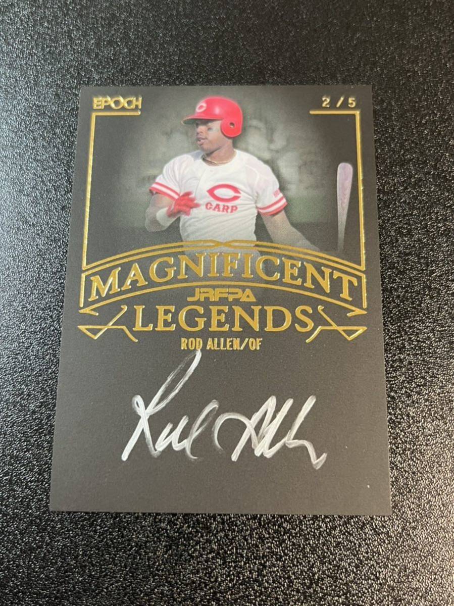 【未使用に近い】5枚限定 ロッド・アレン 2022 EPOCH JRFPA Rod Allen 直筆サイン BLACKGOLD Auto 広島 ...