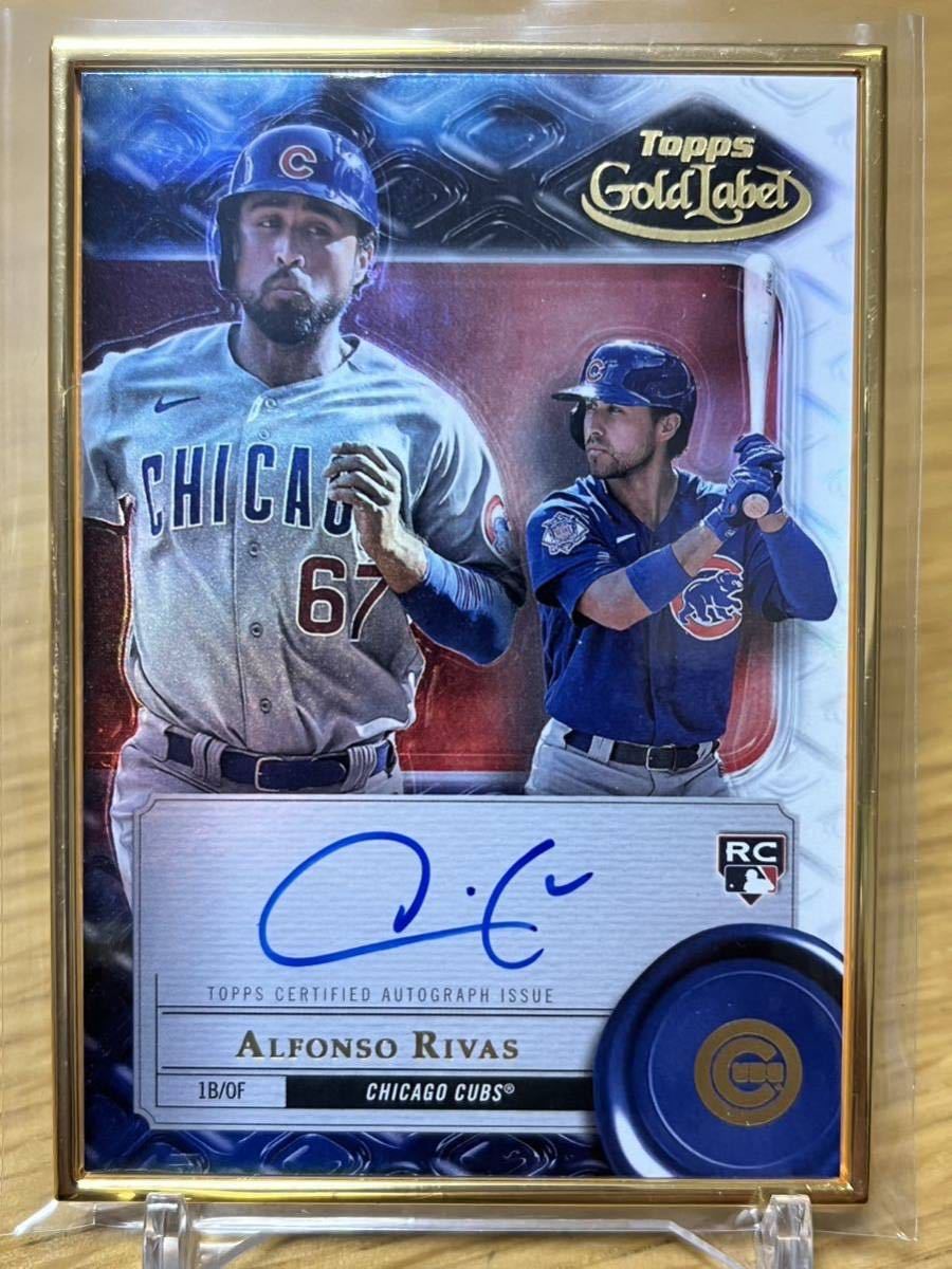 【未使用に近い】mlb 2022 topps gold label ALFONSO RIVAS framed autograph card ...
