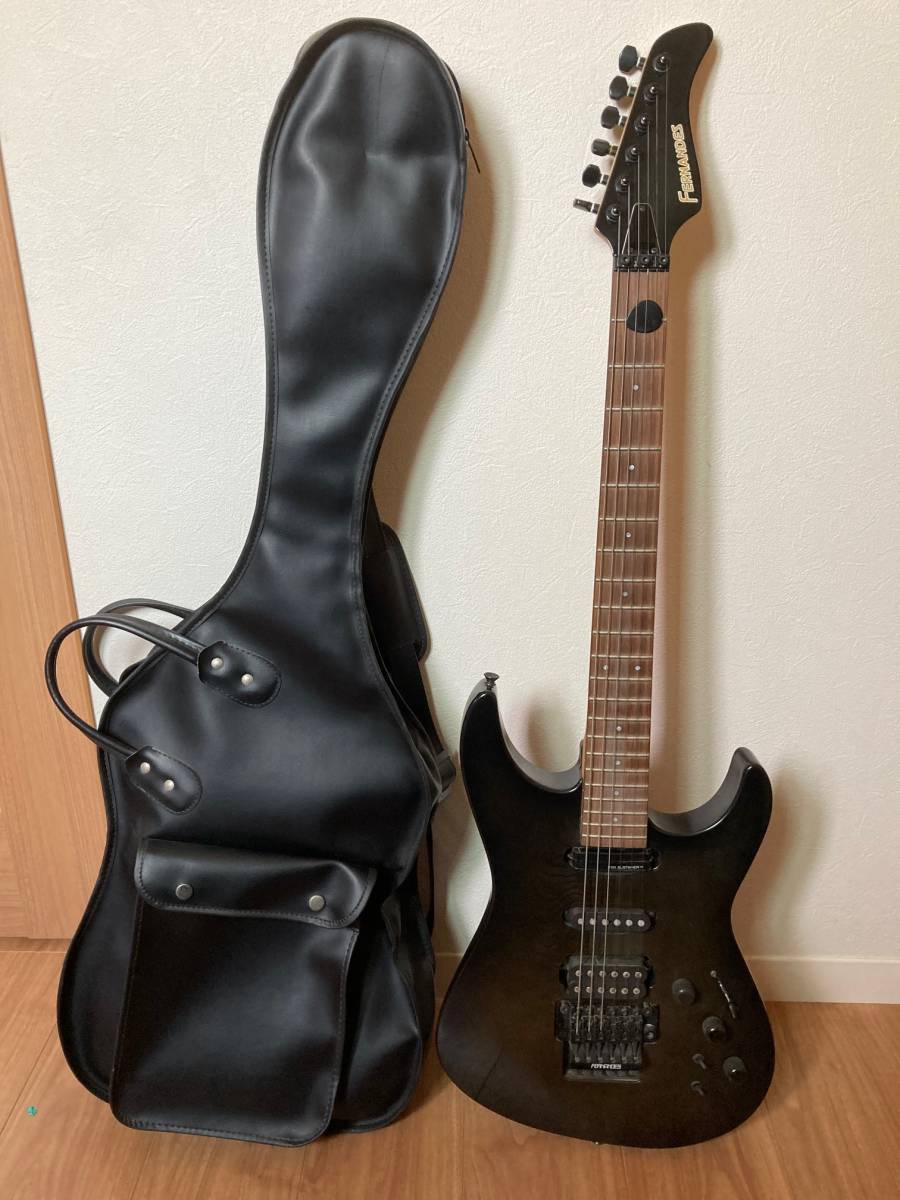 【傷や汚れあり】FERNANDES SUSTAINER エレキギター 黒 ソフトケース付きの落札情報詳細 - ヤフオク落札価格検索 オークフリー