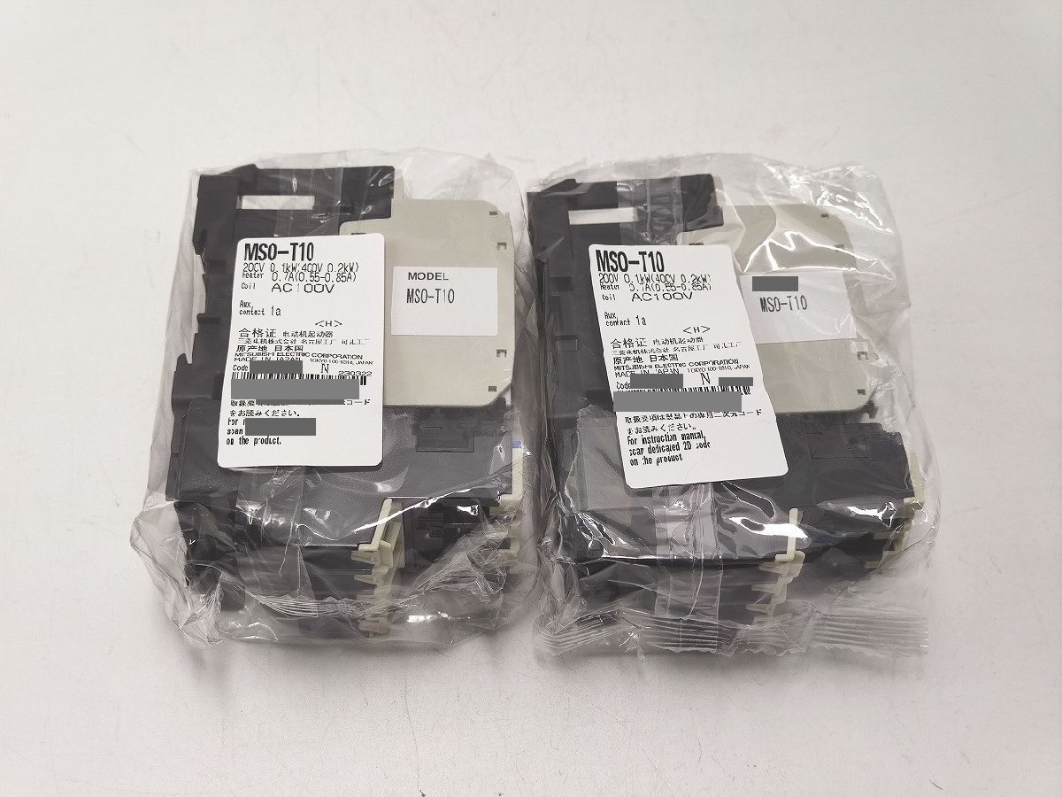 【未使用】2点セット 新品 三菱 MSO-T10 200V 0.1Kw(400V 0.2Kw) 0.7A(0.55-0.85A) AC100V 1aの落札情報詳細 - Yahoo!オークション ...