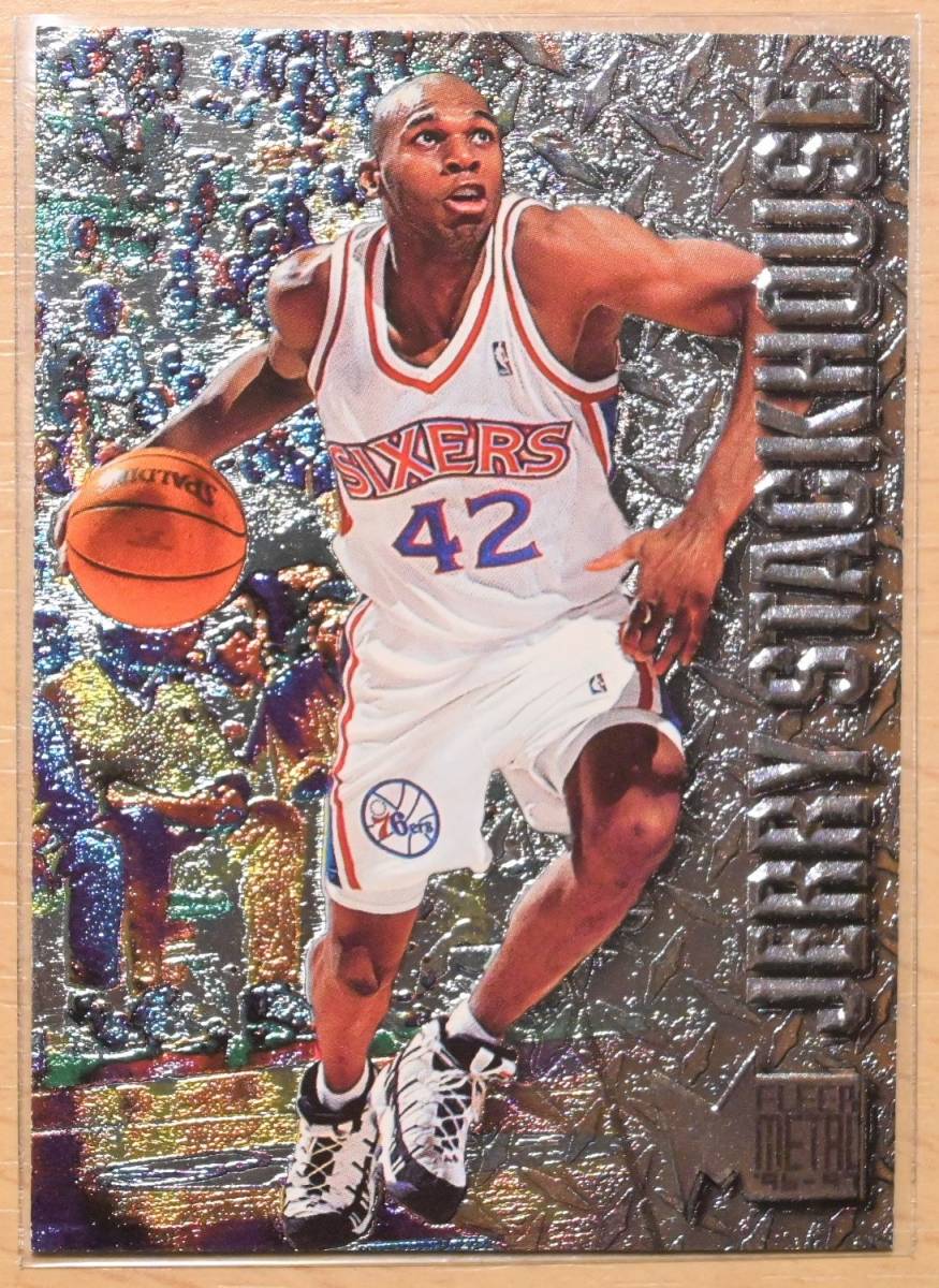 【目立った傷や汚れなし】JERRY STACKHOUSE (ジェリー・スタックハウス) 1996 SKYBOX FLEER METAL '96 ...