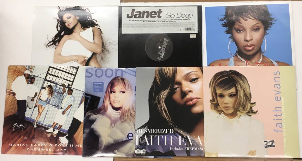 【全体的に状態が悪い】12” 12インチ R&B 一箱まとめて 70枚セット MARIAH CAREY / JANET JACKSON ...