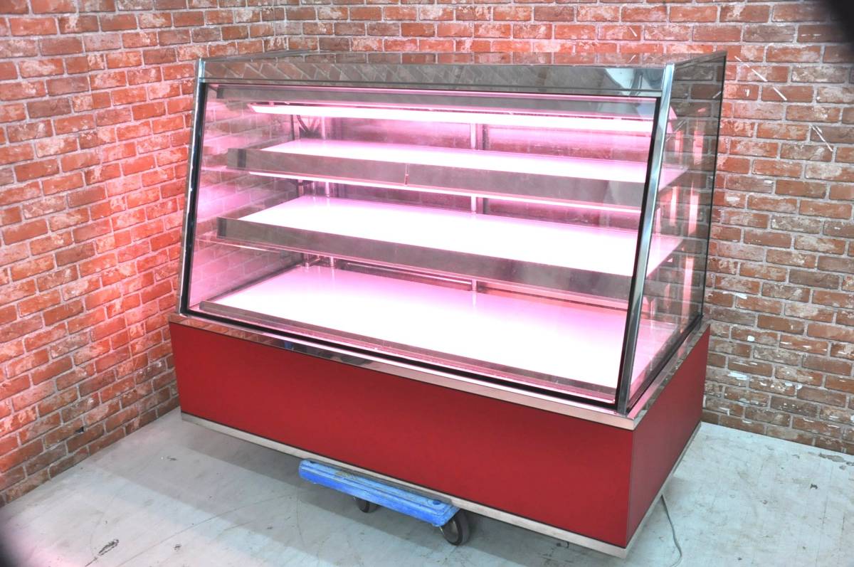 【やや傷や汚れあり】★☆*d026 お肉屋さん 精肉用 冷蔵ショーケース W1500×D750×H1150 三相200V 冷蔵庫 陳列 ...