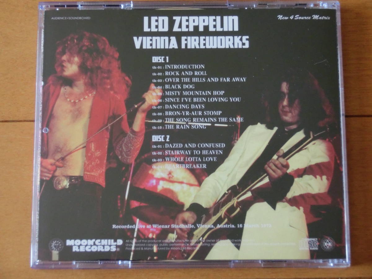 【未使用に近い】LED ZEPPELIN / VIENNA FIREWORKS (2CD) MOONCHILD RECORDS / MC ...