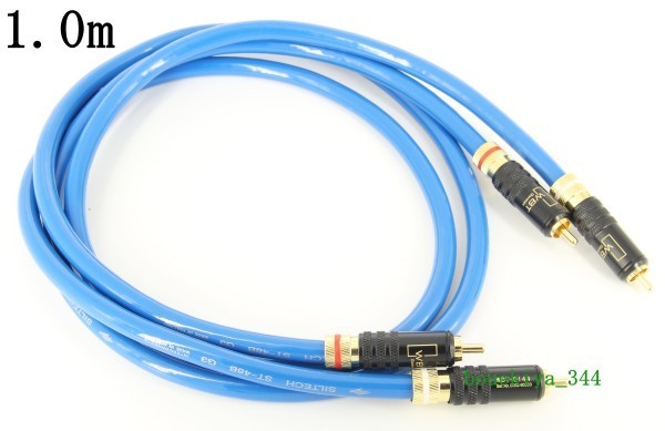 【目立った傷や汚れなし】 最低なし SILTECH(シルテック) 銀メッキ高純度銅単線材「ST-48B G3」+WBT社プラグ使用 RCA ...