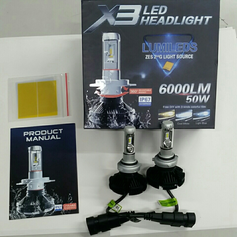 【未使用】PHILIPS X3 LED KIT ヘッドライト フォグ 新基準車検対応 H4/HB3（9005）/HB4(9006）H11から選択 12000ルーメン 3000k/6500k ...