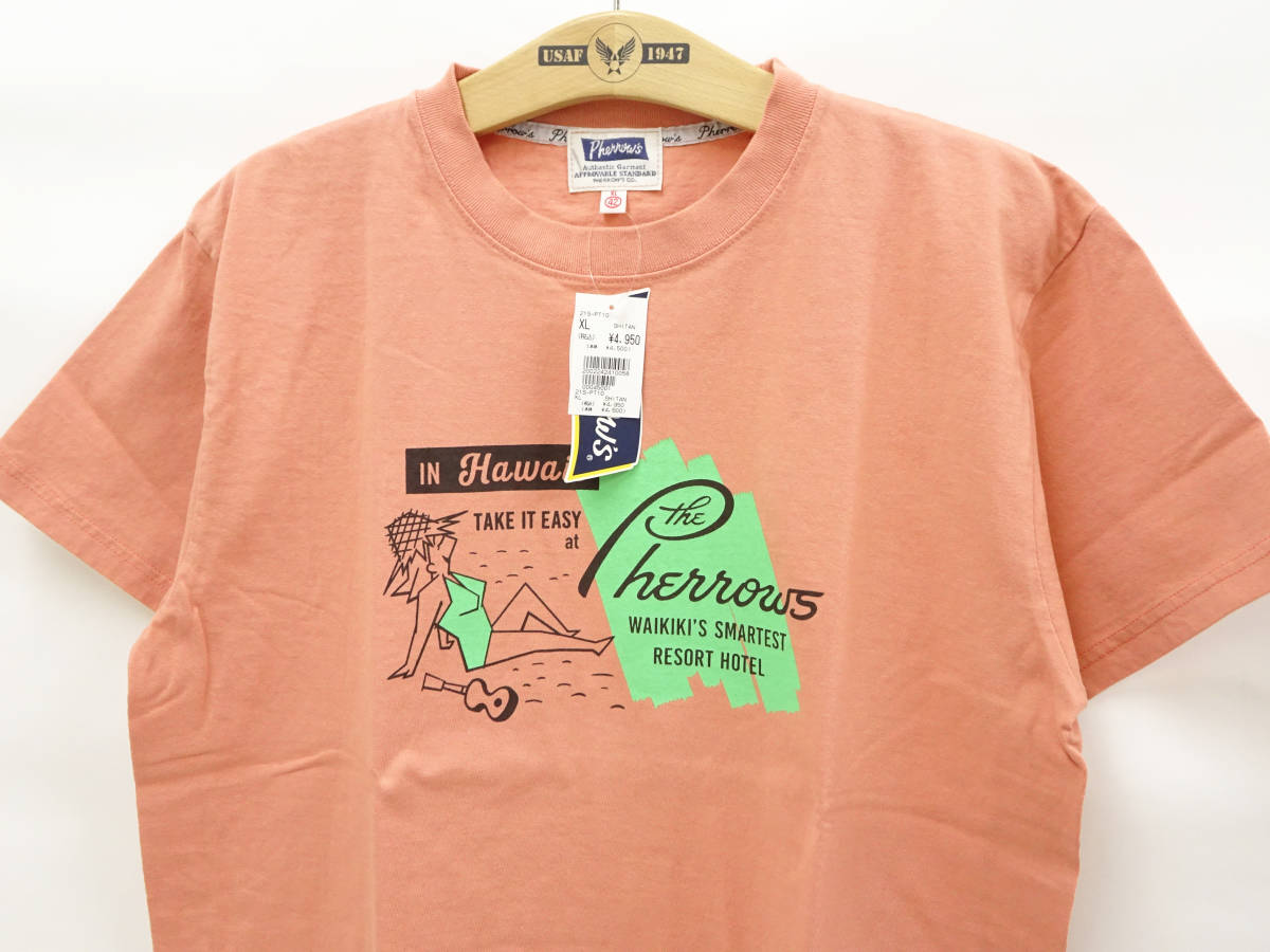 【未使用】フェローズ Tシャツ PHERROWS 半袖Tシャツ ハワイ リゾートホテル 21S-PT10 シタン (XL) 汚れあり 50%オフ (半額) 送料無料 即決 新品の落札情報詳細 ...
