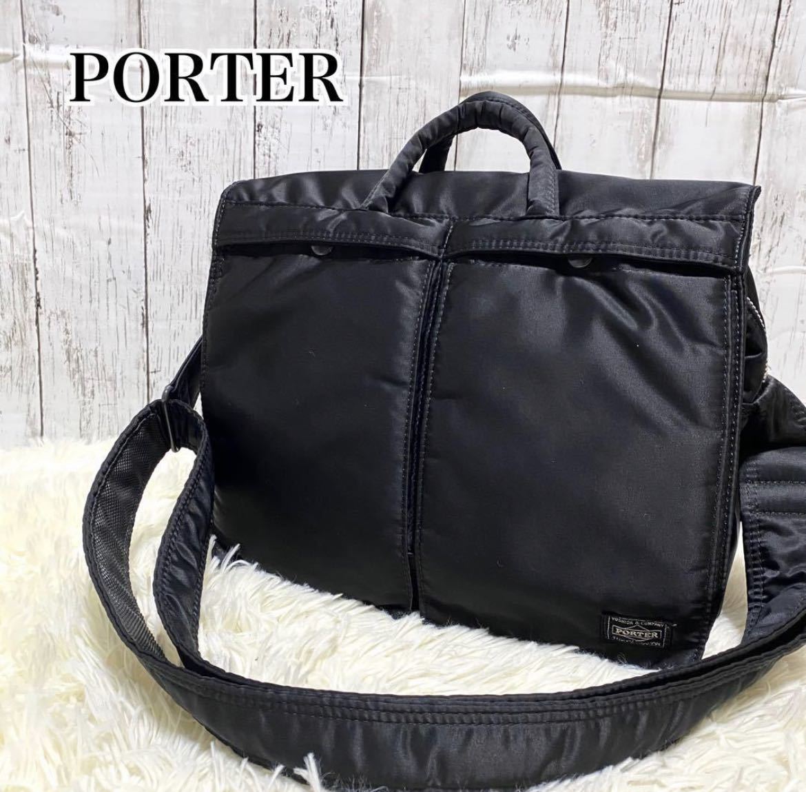 【目立った傷や汚れなし】美品 PORTER ポーター ショルダーバッグ ビジネスバッグ ブリーフケース メッセンジャーバッグ TANKER 2WAY タンカー 希少 ブラックの落札情報詳細 ...