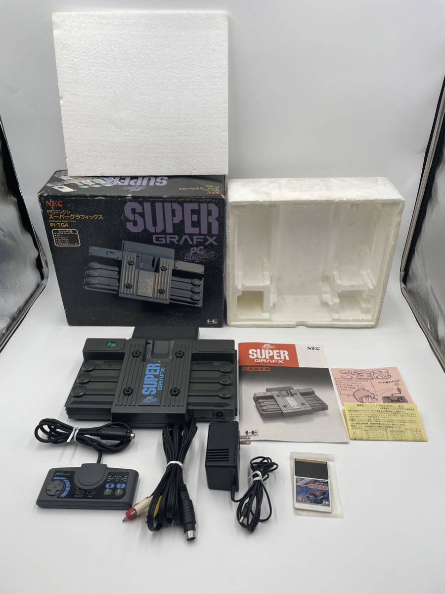 中古品 PCエンジン CD-ROM2/スーパーグラフィックス/ROM2アダプタ セット NEC 説明書つき スーパーグラフィックスのみ箱つきの ...