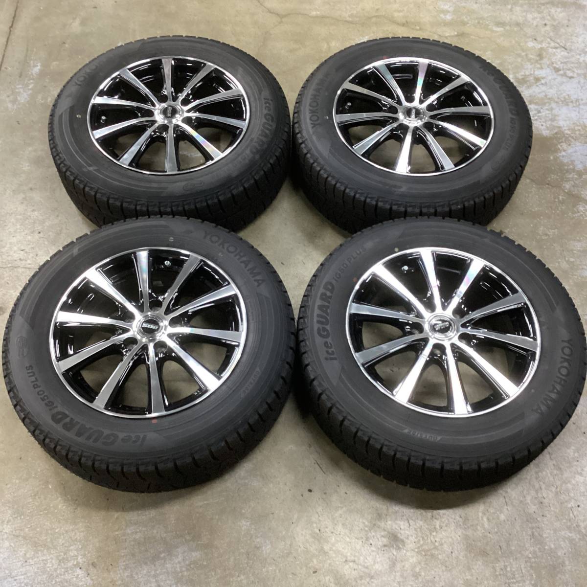 【やや傷や汚れあり】[W1382E5A] BADX D.O.S SE-10R BPエディション 16×6.5J+48 205/65R16 ヨコハマ ice GUARD iG50 PLUS ...