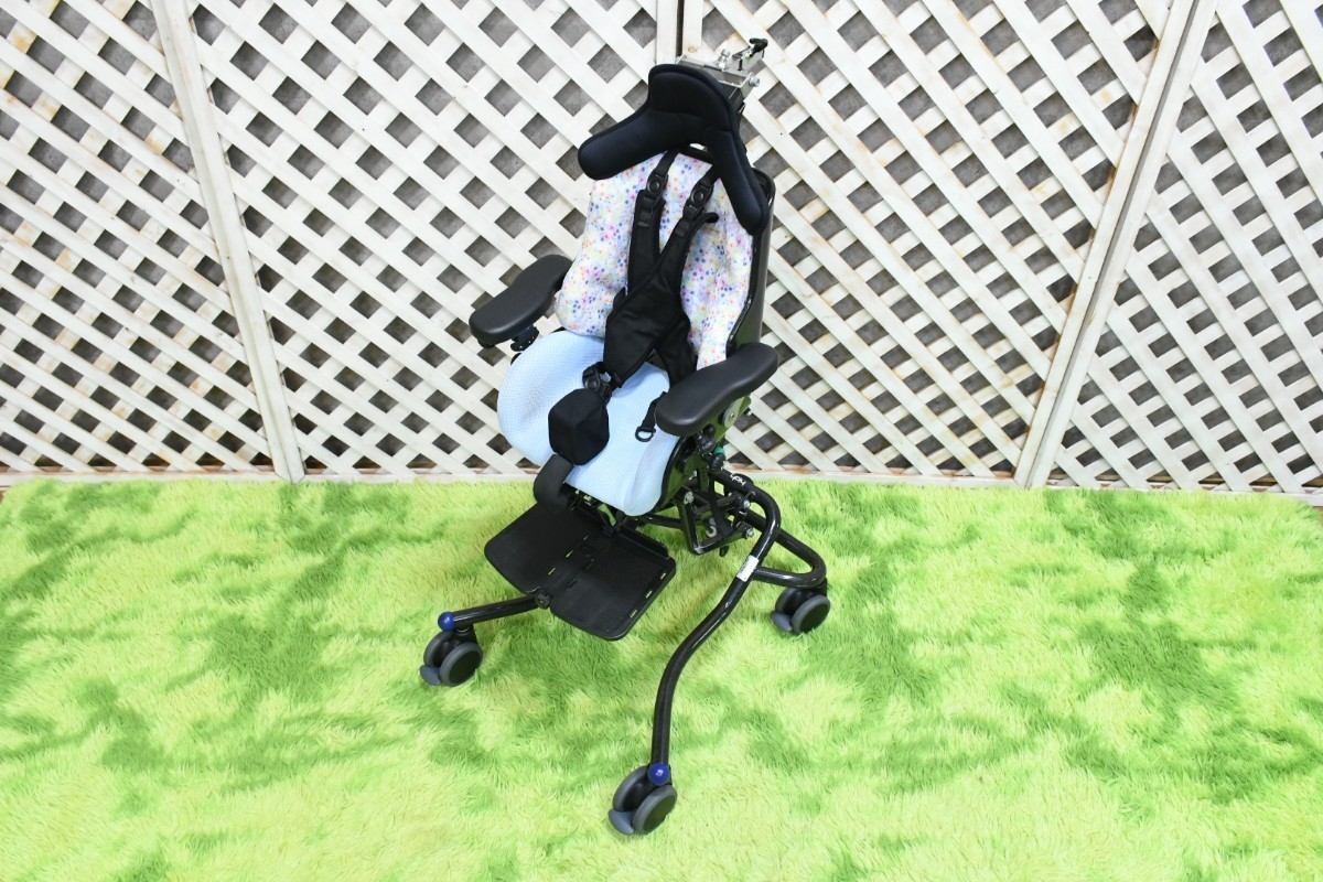 【やや傷や汚れあり】PL3FK49 R82 子供用 車椅子 DK-8751 ポジショニングバギー parallelvej3 座位保持機能 障害 ...