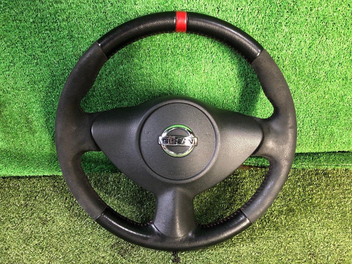 【やや傷や汚れあり】 日産 マーチ K13 NISMO ニスモ【 純正 ステアリング ハンドル 】レザー 革 アルカンターラ ※インフレーター欠品※ 中古 F97 1B2 の落札情報詳細 ...