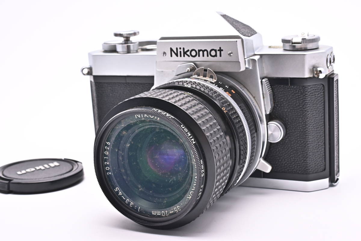 【傷や汚れあり】IN3-1091 Nikon ニコン Nikomat FTN Ai-S Zoom-NIKKOR 35-70mm f/3.3-4.5 一眼レフフィルムカメラ マニュアルフォーカス ...