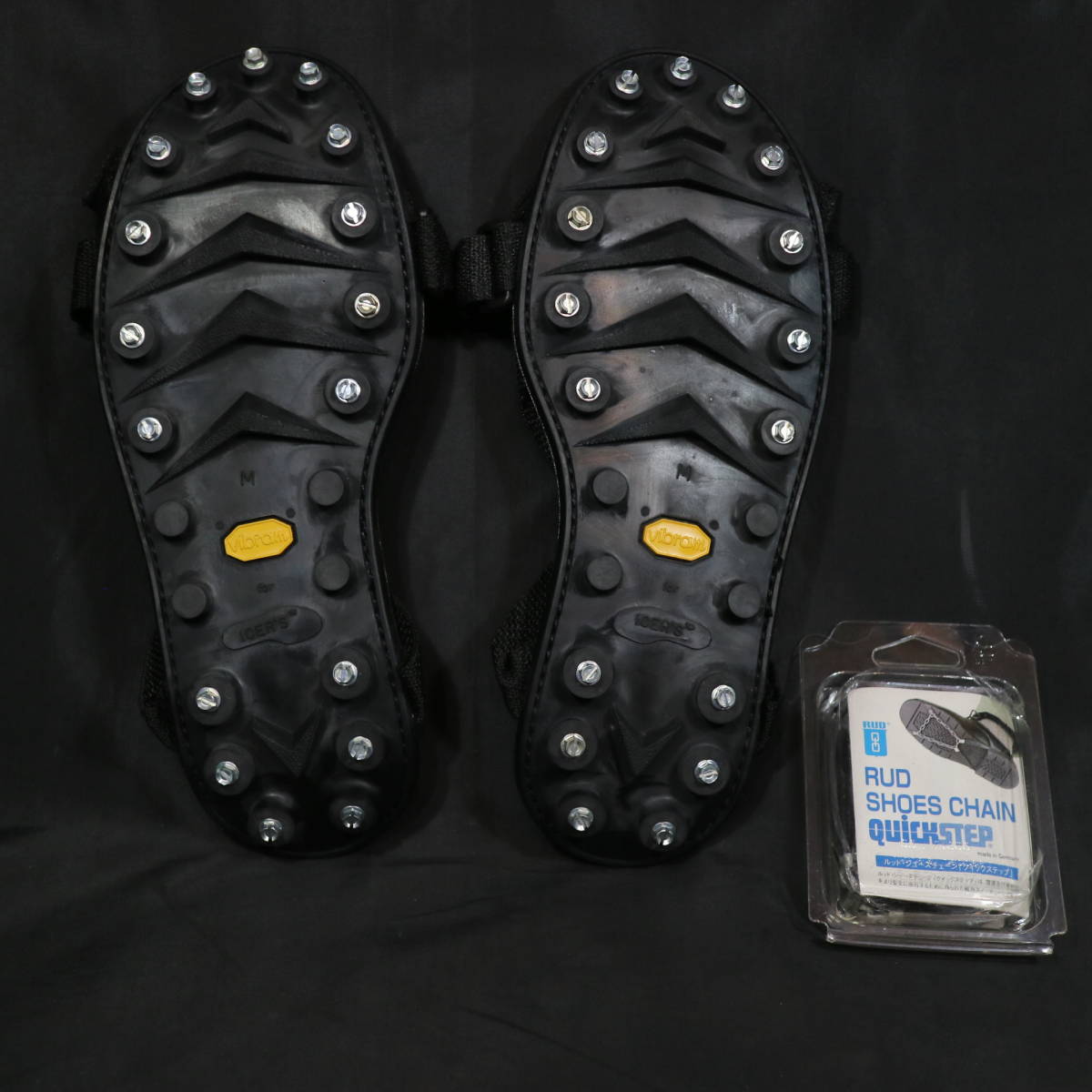 【やや傷や汚れあり】Icer's Vibram creeper アイサーズ ビブラムソール 氷上・雪上 滑り止めシューズ グリップスパイク ...