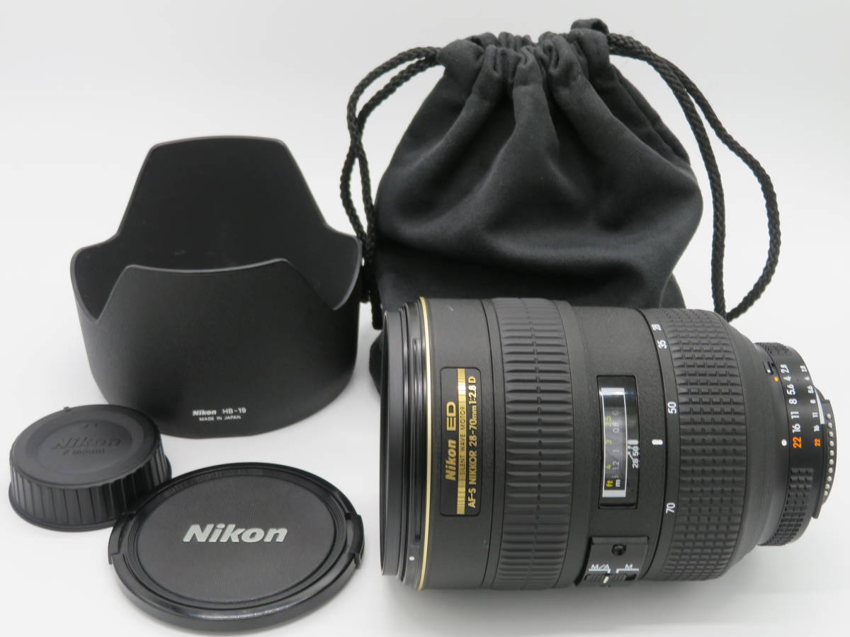 【目立った傷や汚れなし】nikon Ai Af S ズームニッコール Ed 28 70mm F2 8d If ブラックの落札情報詳細