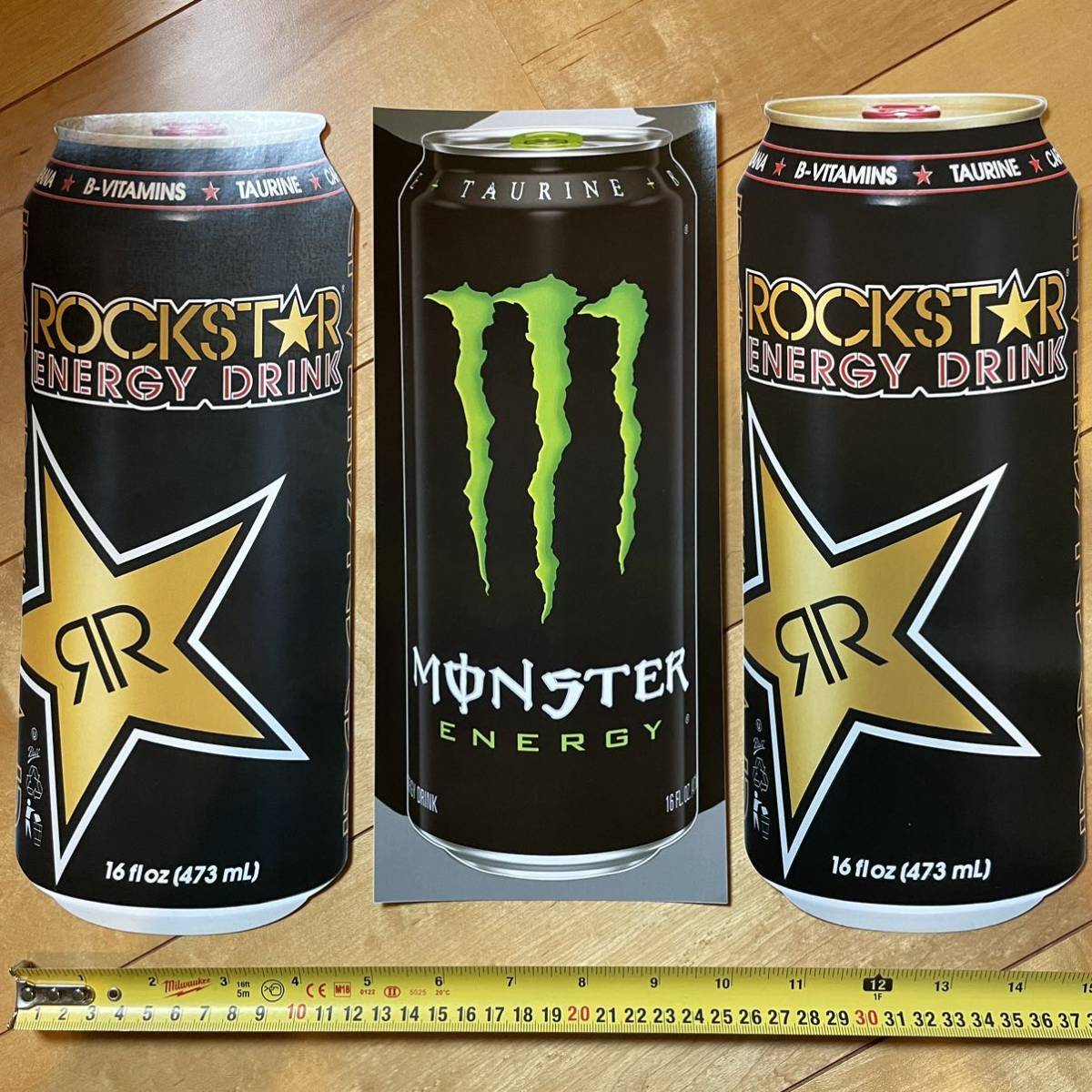 【未使用】3枚set ROCKSTAR 特大 ステッカー ロックスター エナジードリンク monster energy モンスターエナジー ...
