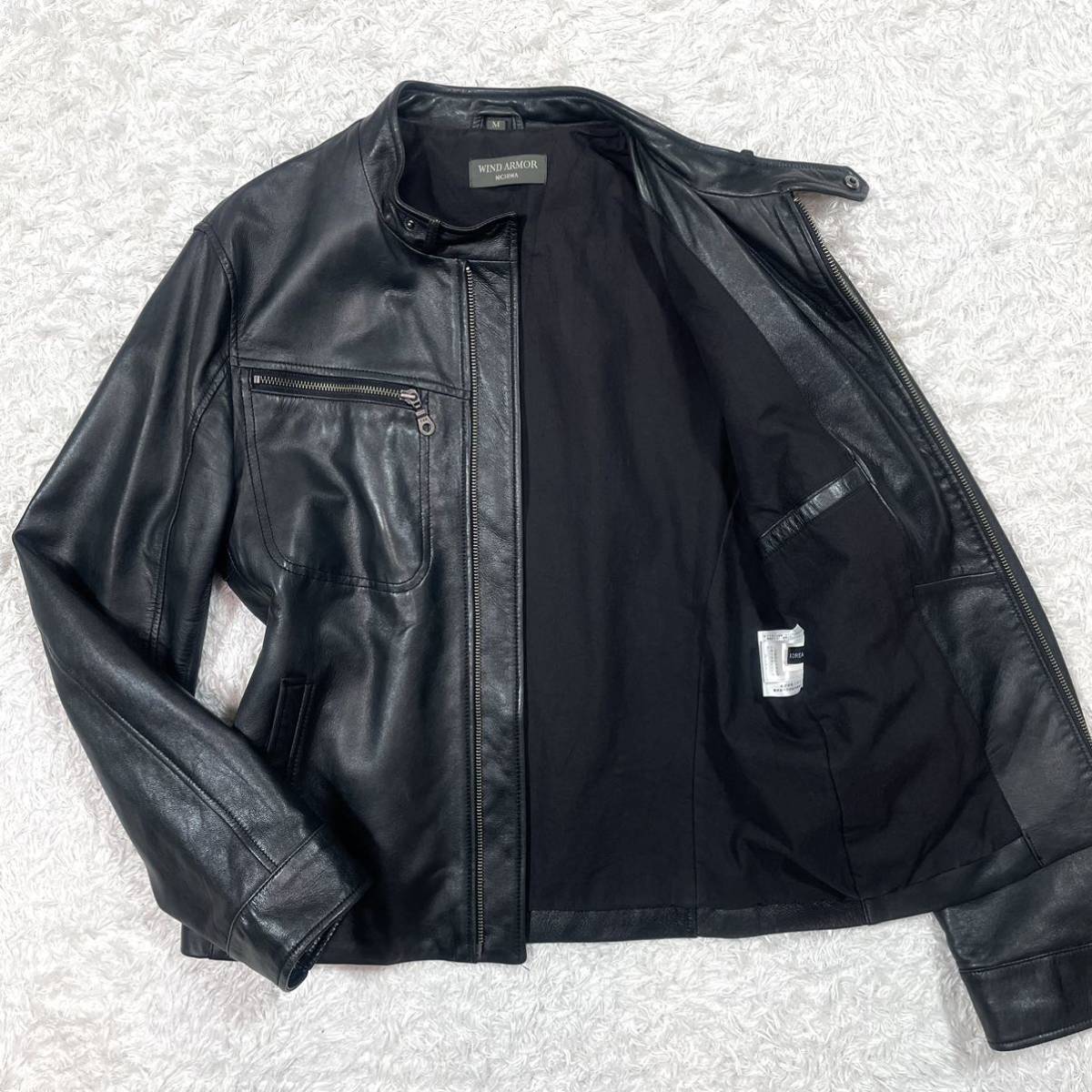 ニチワ ウィンドアーマー レザージャケット ライダース 革ジャン 羊革 サイズ LL NICHIWA WIND ARMORの落札情報詳細 - ヤフオク落札価格検索 オークフリー