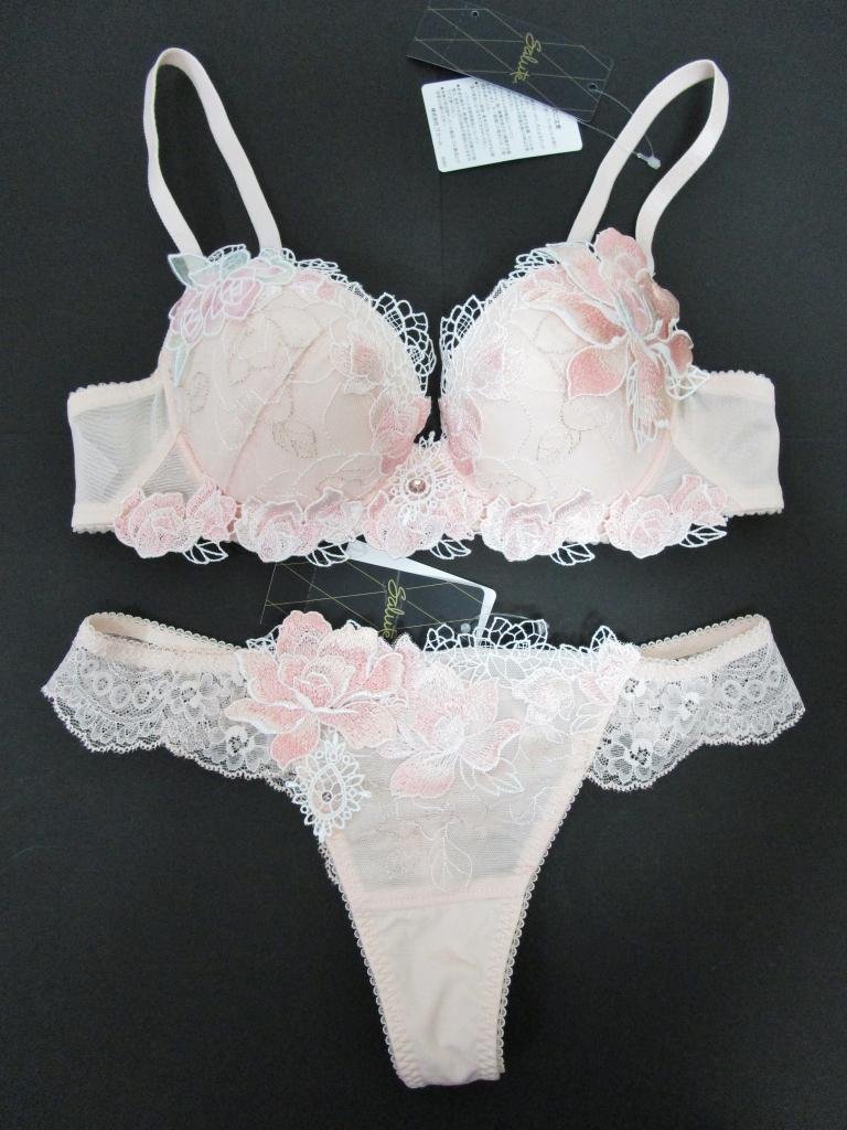 【未使用】【送料込】 新品！2022年製☆Wacoal Salute ワコール サルート ブラ＆ショーツ ピンク 76G 空中庭園 BTJ476 PTJ476 sizeC70 M/951643 ...