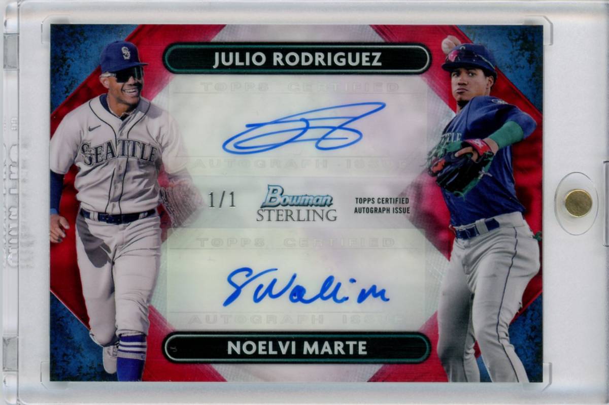 【未使用に近い】2022 Bowman Sterling Julio Rodriguez / Noelvi Marte Dual ...