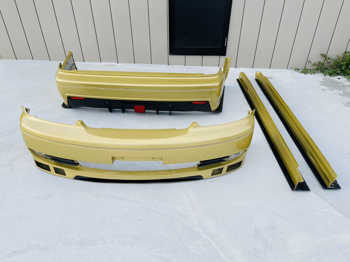 【全体的に状態が悪い】UCF20セルシオ カスタムフロントバンパー、リアバンパー、サイドステップ 3点セット メーカー不明(もしかしたらK ...