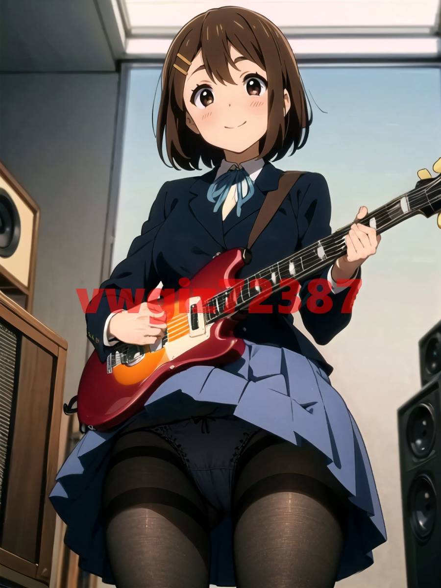 【未使用】an 697 けいおん！ 平沢唯 制服 同人 アニメ ポスター A4サイズ 美少女 巨乳 高品質 イラストアートポスター セクシー