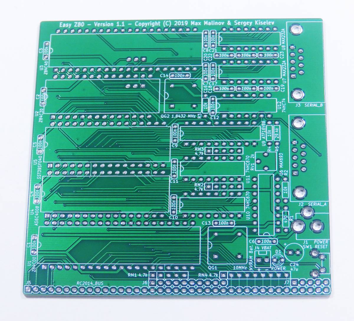 【未使用】Easy Z80 基板 シングルボードコンピューター SBC Zilog Z80 SIO/O CTC SRAM Z84C00 ...