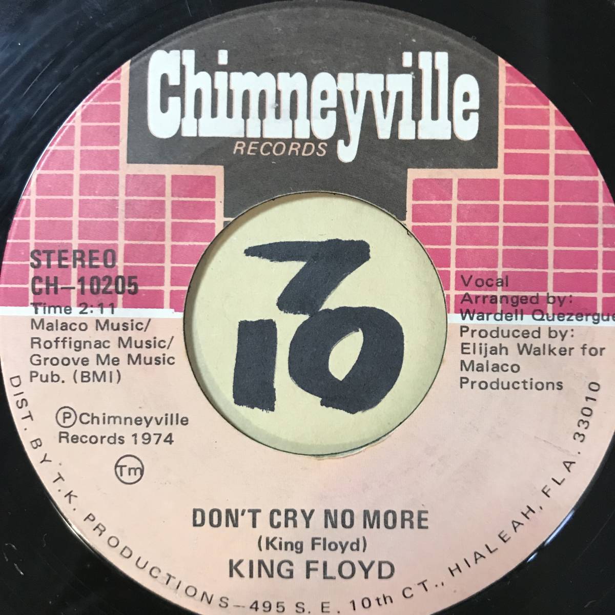 【未使用に近い】試聴 KING FLOYD DON’T CRY NO MORE / I‘M MISSING YOU 両面NM 1974の落札 ...