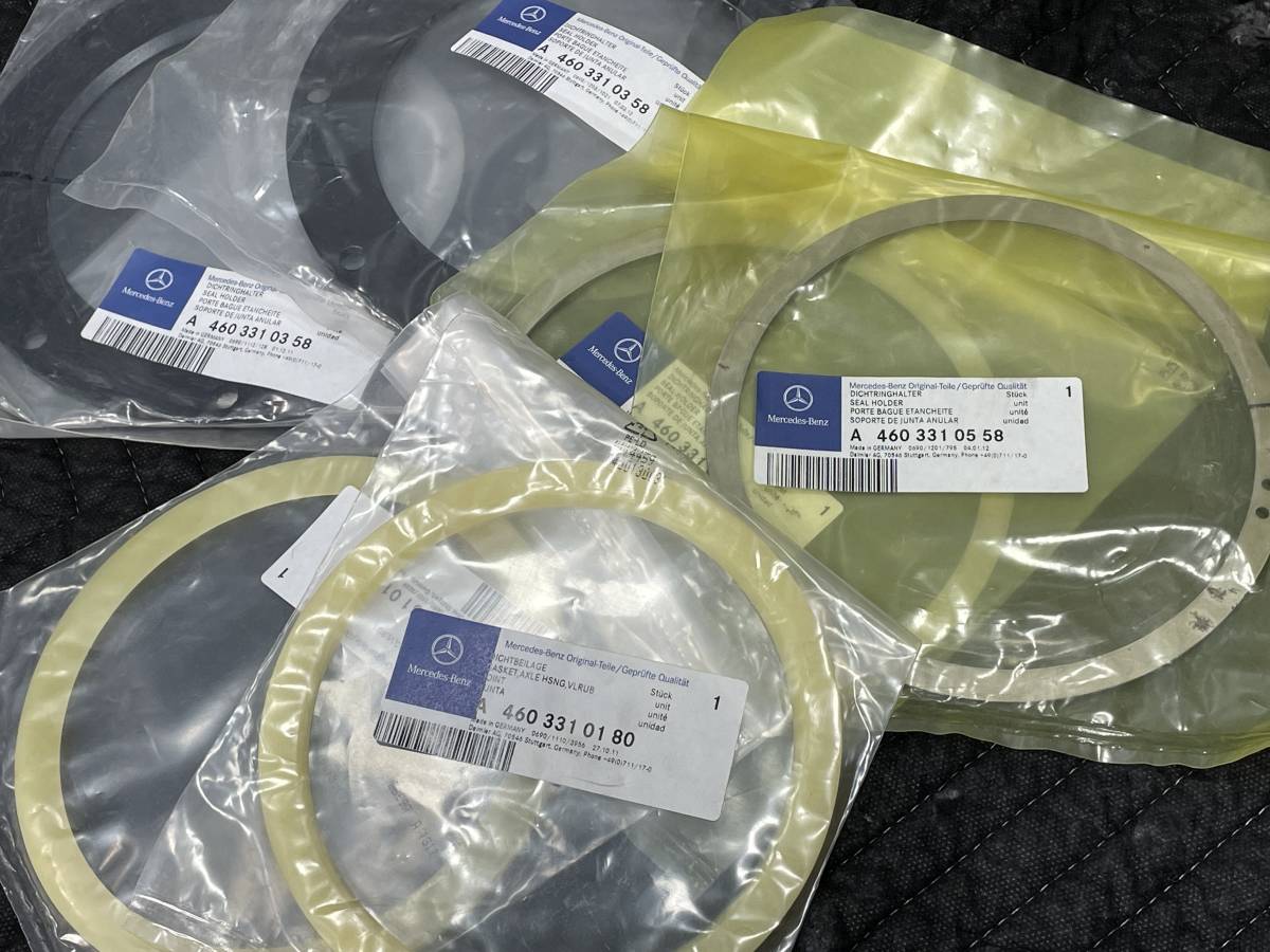 【未使用】W463 純正 シールリング ホルダ 1set/ベンツ Gクラス ゲレンデ d G55 350 アクスル シール ホーシング ...